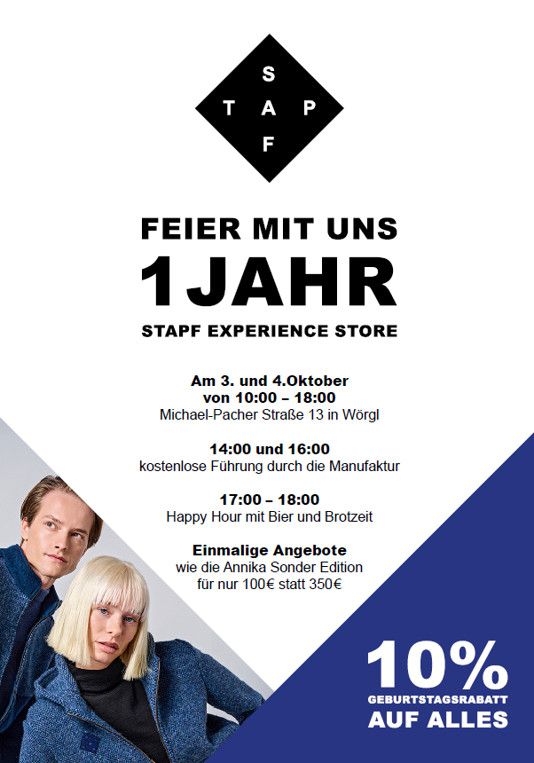 Feier mit uns 1 Jahr STAPF Experience Store! – Stapf Tirol
